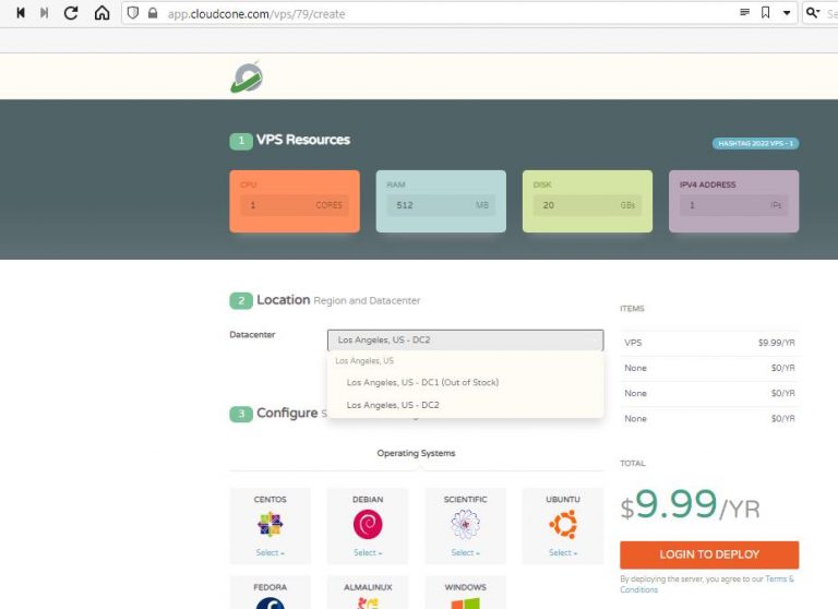 VPS服务器推荐：CloudCone新活动 服务器9.99一年 洛杉矶G口-日记男孩的博客